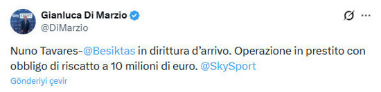 Beşiktaş, Nuno Tavares'i kadrosuna katmak üzere - Spor Haberleri