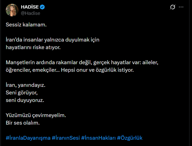 Hadise, İran'daki hadiseleri hadise yaptı - Magazin Haberleri