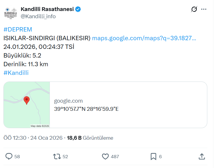 İstanbul'da hissedilen bir deprem meydana geldi! Son depremler, nerede ...